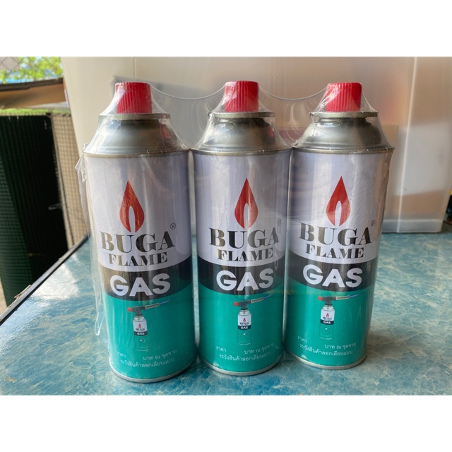 แก๊สกระป๋อง ต่อหัวพ่นไฟ BUGA FLAME GAS รุ่น เบิร์นอาหาร(3ป๋อง) | Shopee ...