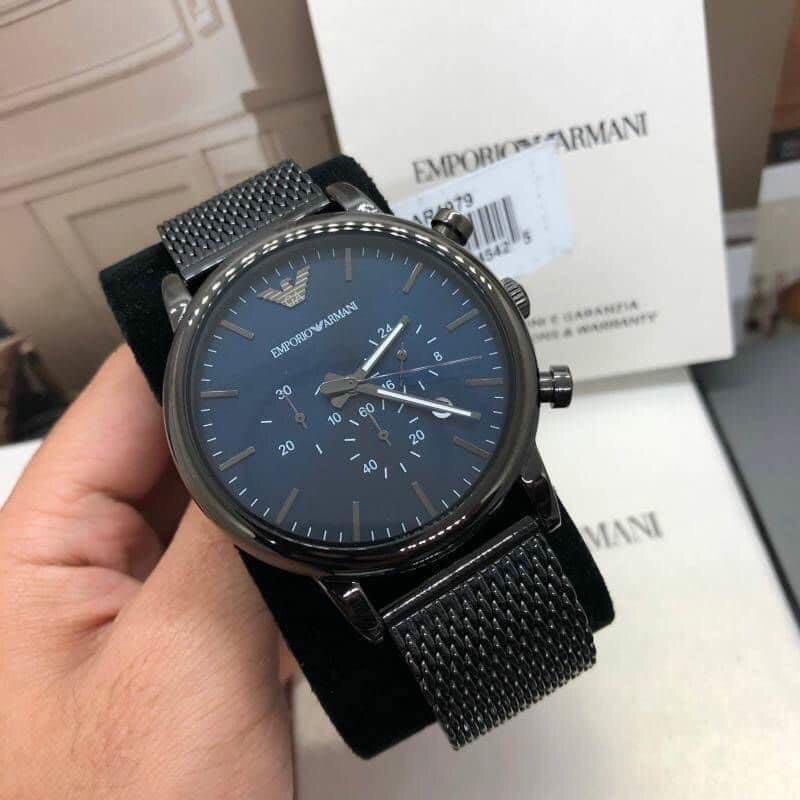นาฬิกา EMPORIO ARMANI Sport Chronograph Blue Dial - Grey AR1979 ของแท้ ...