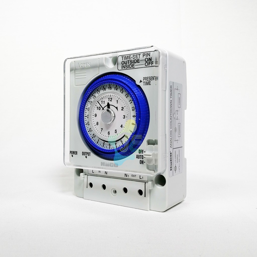 Haco Time Switch เครื่องตั้งเวลาอัตโนมัติ เปิด-ปิดไฟ 24ชั่วโมง ชนิดมีแบต 220-240V 50Hz รุ่น TM ...