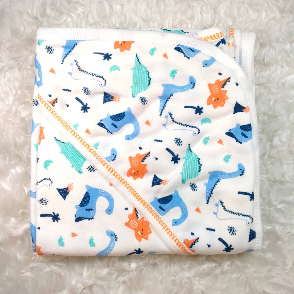 Ping Baby ผ้าห่อตัว เนื้อผ้า Cotton 100% ขนาด 80*75 ซม. มีหมวกในตัว ...