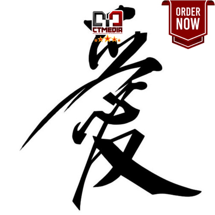 สติกเกอร์ Kanji Racing สีดํา สไตล์ญี่ปุ่น สําหรับตัดตกแต่งรถยนต์ รถ ...