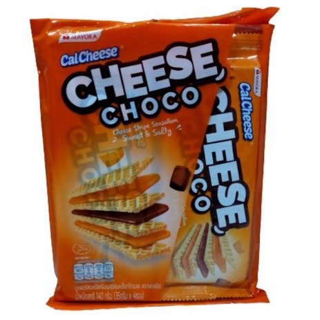 Calcheese CHEESE CHOCO แคลชีส เวเฟอร์สอดไส้ครีมรสชีสและช็อกโกแลต 35 ...