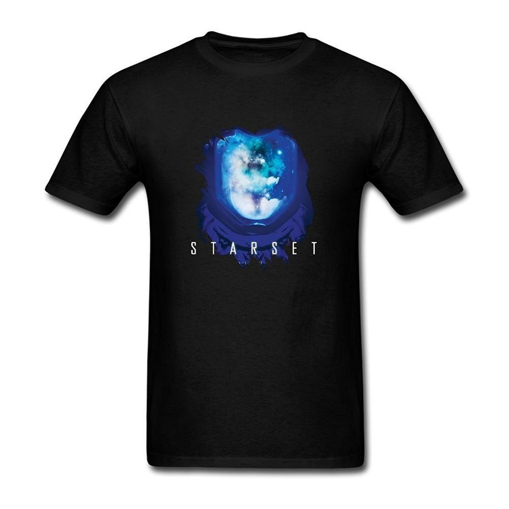 เสื้อยืดคอกลม Starset Design Cotton Short Sleeve Men T Shirt BlackS-5XL ...