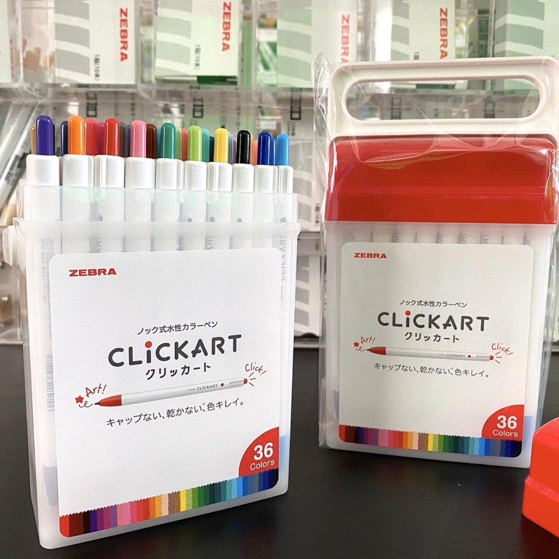 ZEBRA CLiCKART 12/36 Colors ปากกาเมจิแบบกด | Shopee Thailand