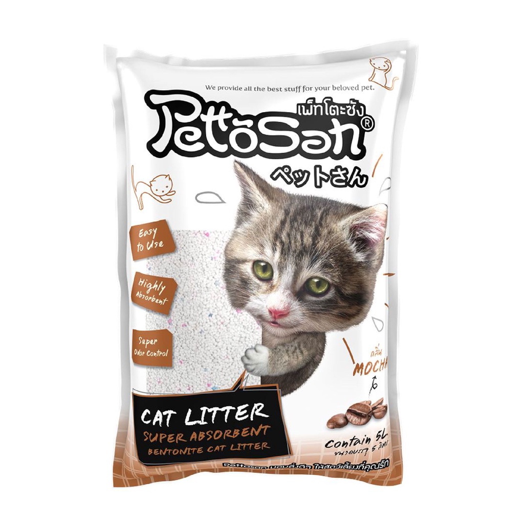 Pettosan ทรายเพ็ทโตะซัง ทรายแมว กลิ่นมอคค่า ขนาดบรรจุ 5 ลิตร | Shopee ...