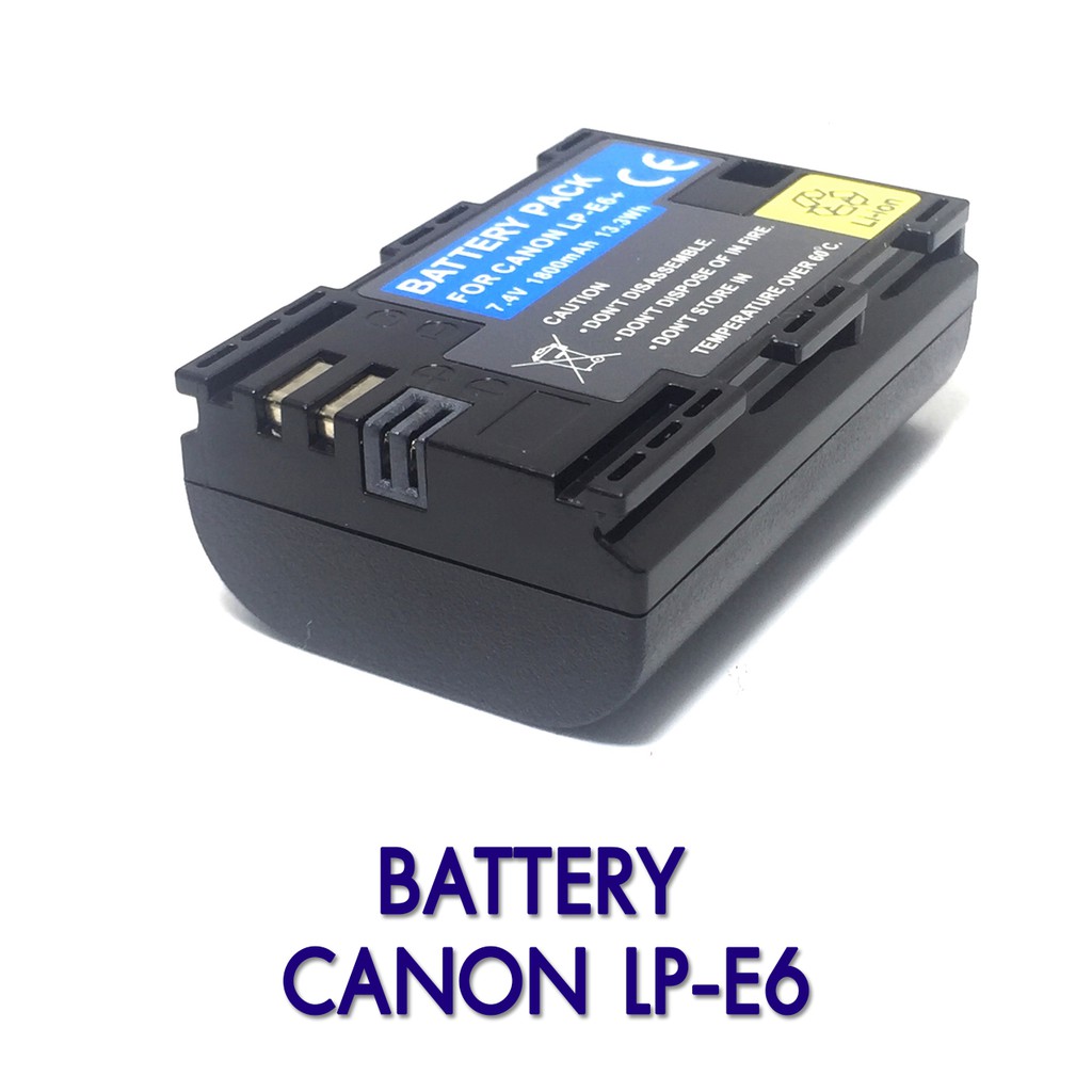 แบตเตอรี่ LP-E6 สำหรับกล้อง Canon EOS 5D Mark II, 5D Mark III, 5D Mark ...