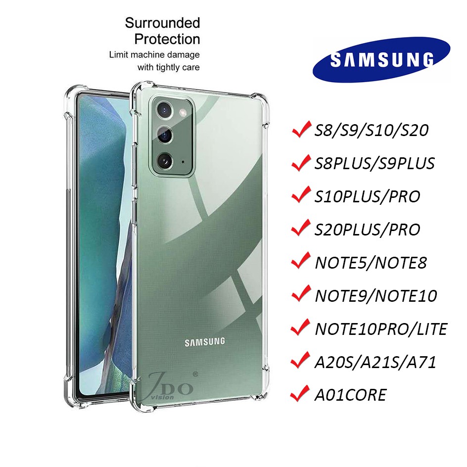 เคสใสกันกระแทก สำหรับSAMSUNG S8 S9 PLUS NOTE8 NOTE9 S20 ULTRA NOTE10LITE NOTE20 ULTRA STYLISH ...