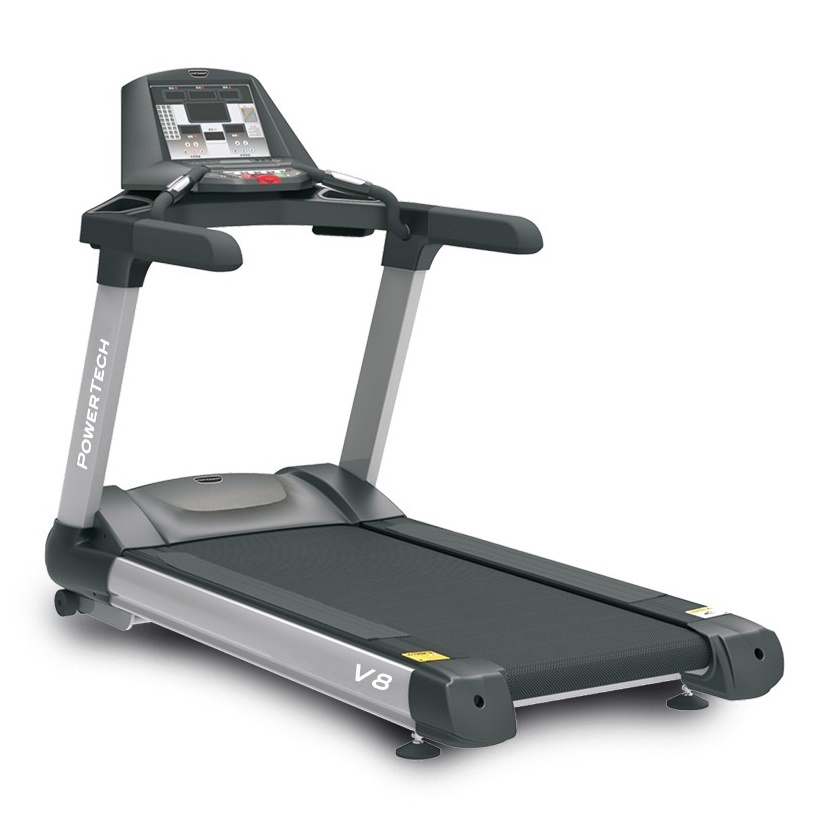 ลู่วิ่งไฟฟ้า สำหรับฟิตเนส V8 AC 5 แรงม้า PowerTech FITEX ขนาด 60 cm ลู่วิ่ง ความชันไฟฟ้า 20 ...