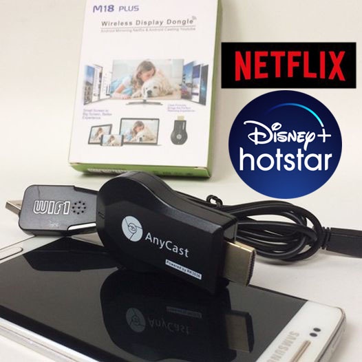 Anycast M18 plus เชื่อมต่อมือถือไปทีวี ทีวีรถยนต์ โปรเจคเตอร์ ใช้ได้ ...