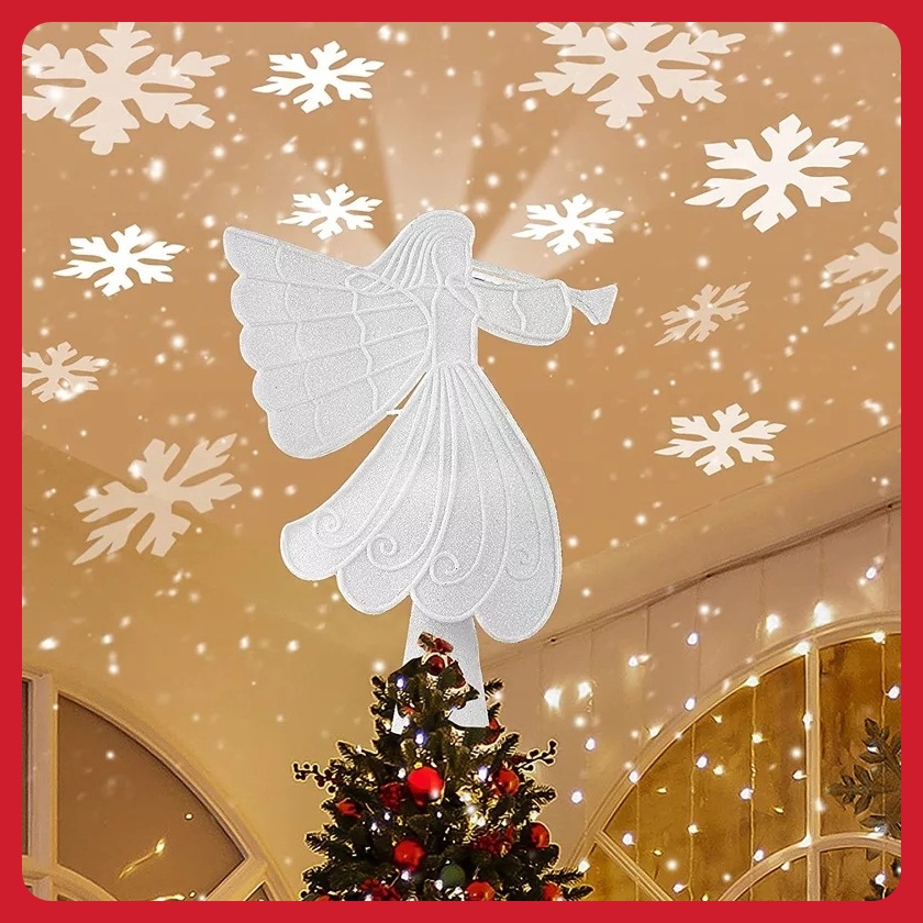 โปรเจคเตอร์คริสต์มาส LED Angel Topper - Christmas Tree Topper Light ...