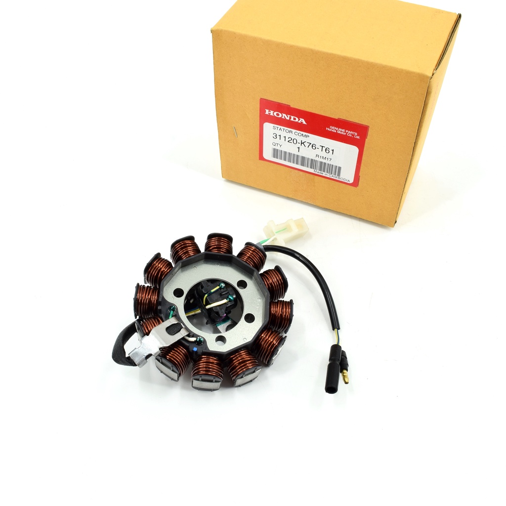 มัดไฟ ขดลวดสเตเตอร์ ดรีม Super cub ปี2018-2019 ไฟกลม (DENSO) แท้ศูนย์ฮอนด้า 31120-K76-T61 ...