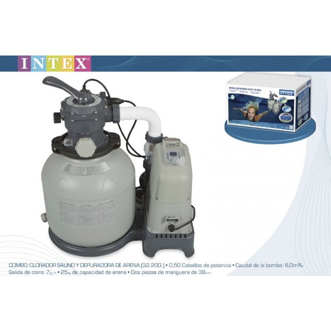 Intex เครื่องกรองน้ำระบบน้ำเกลือ-ทราย 28680 (อี.ซี.โอ.) 10,000 ลิตร/ชม. ...