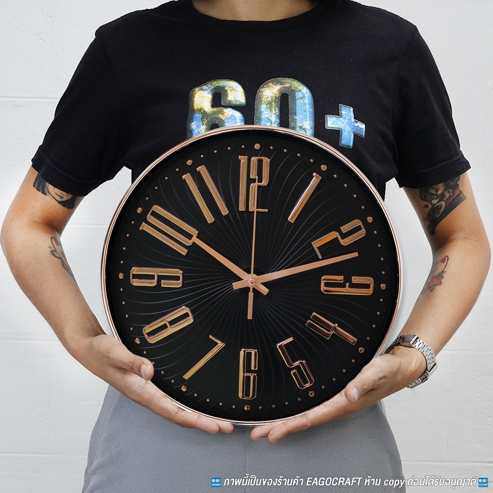 พร้อมส่ง(รวม) นาฬิกาแขวน wall clock นาฬิกา 3D เลขชัด ขนาด12นิ้ว นาฬิกา ...