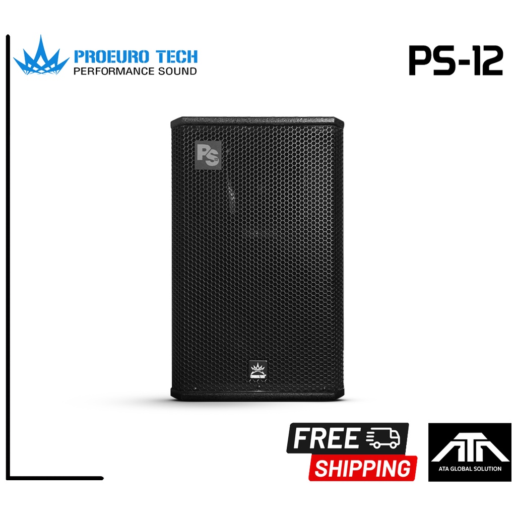 (ราคาต่อ 1 ใบ) PROEURO TECH PS-12 ตู้ลำโพงกลางแจ้ง 12 นิ้ว Professional ...