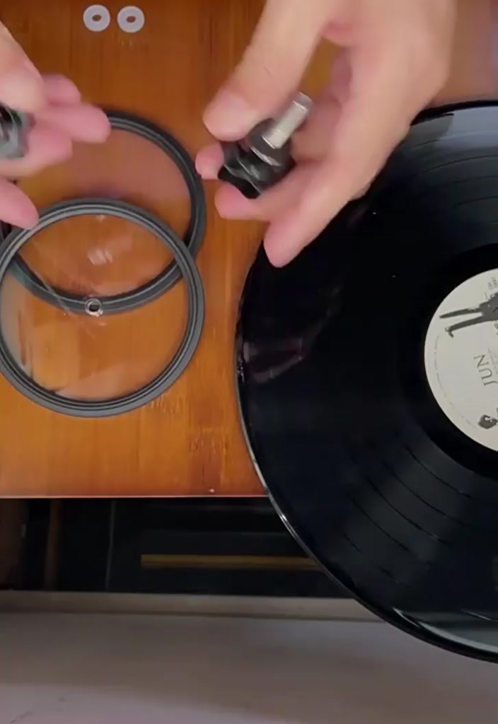 ฝาครอบกันน้ำล้างแผ่นเสียงพร้อมผ้าไมโครไฟเบอร์ Vinyl Record Label ...