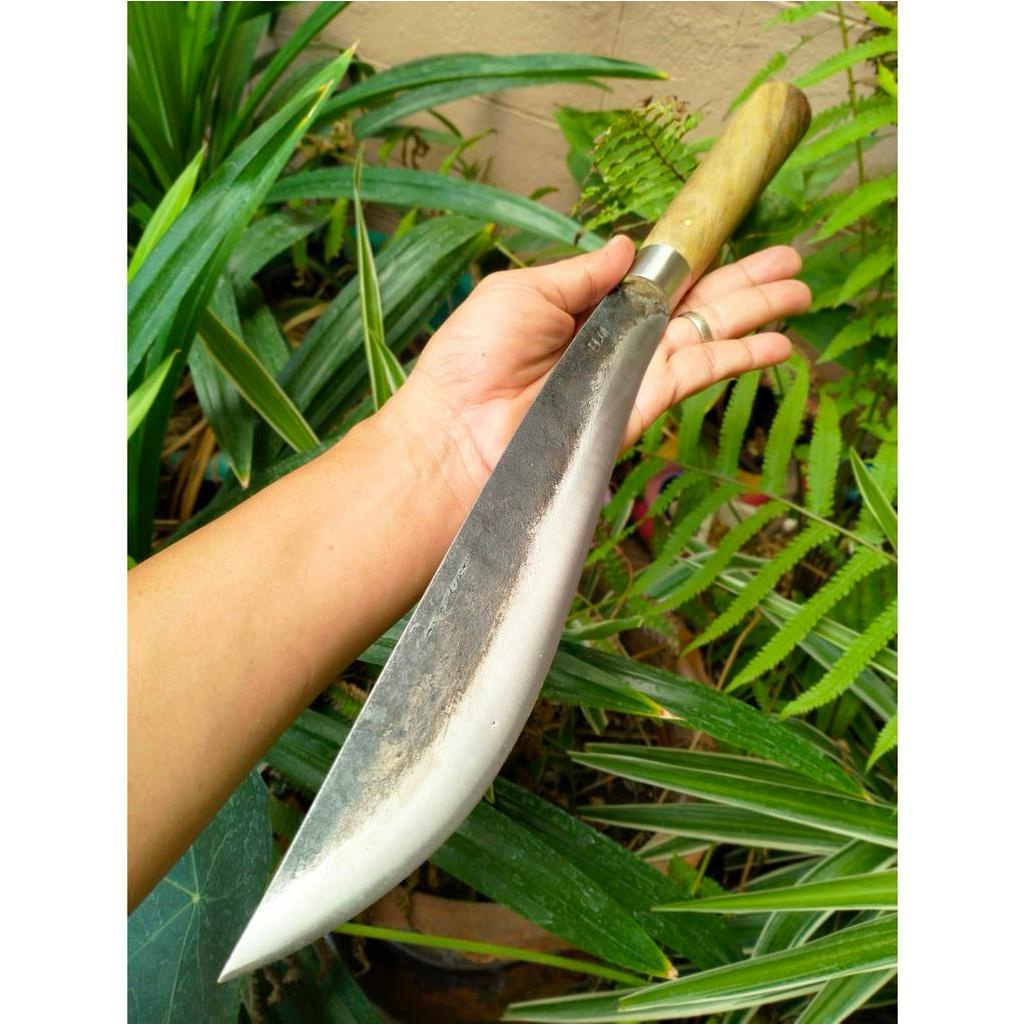 มีดเหน็บ อีเหน็บ (E-Nep) มีดเดินป่า มีดแคมป์ ใบ 10.6” SUP9 ผิวไฟ ด้ามไม้ประดู่ คอกั่นมีดสแตนเลส ...