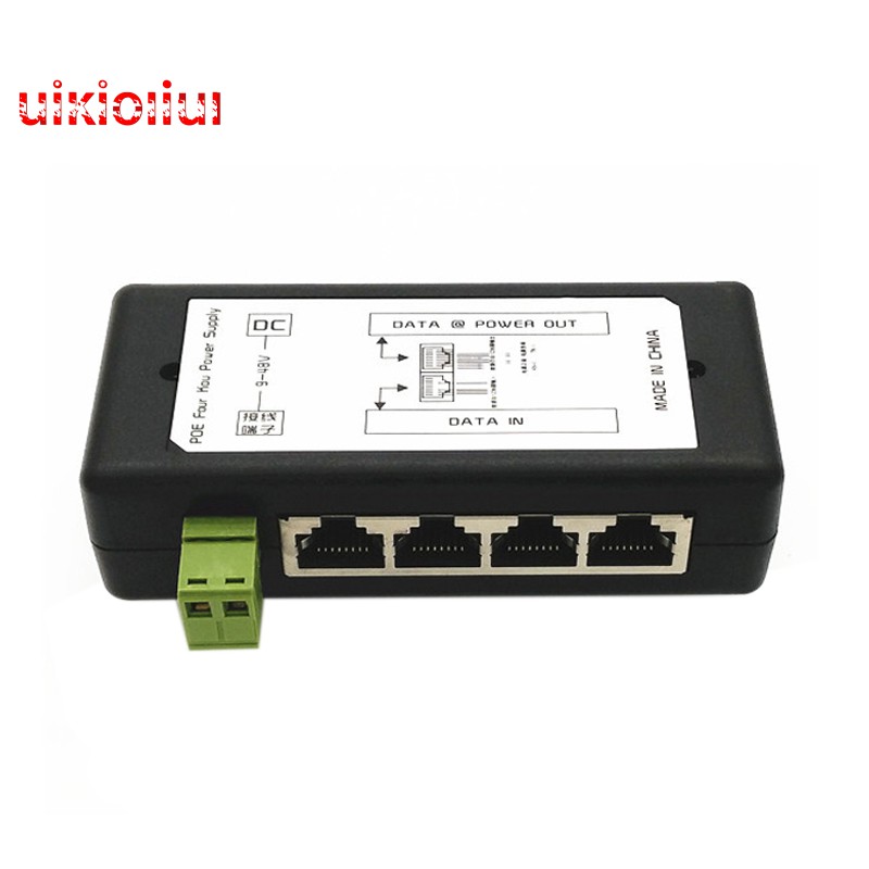 4 Port Poe Injector Poe Power Adapter Ethernet Power Supply Pin 4,5 ...