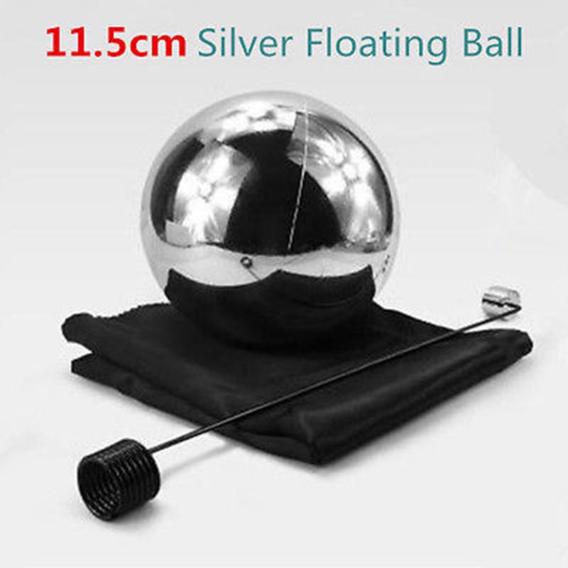 ใหม ่ 11.5 ซม.Silver Zombie Floating Ball พร ้ อม Foulard Magic Trick Stage Mentalism ☆เฮงมาไทม์ ...
