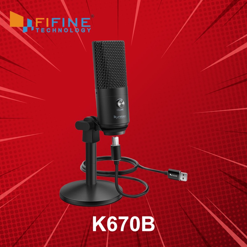 ไมโครโฟน Fifine K670B ประกันศูนย์ 1 ปี | Shopee Thailand