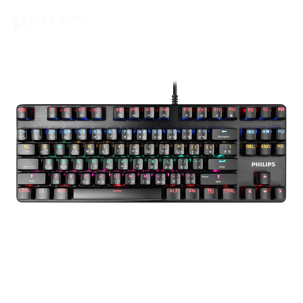 Philips SPK8901 Blue Switch Alloy Panel 84Key Professional Gaming RGB ...