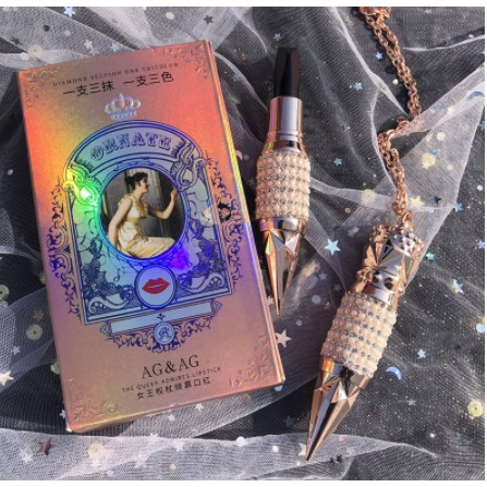 AGAG LIP ของแท้ ลิป 3 สี ลิปสติกสามสี ในแท่งเดียว 3in1 ( 1 แท่ง ...