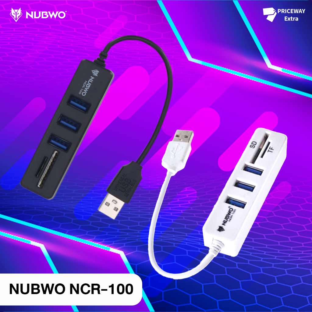 [พร้อมส่ง] NUBWO USB HUB NCR-100 3 Port USB 2.0 + Card Reader ของแท้ ราคาถูก ส่งไว รับประกัน ...