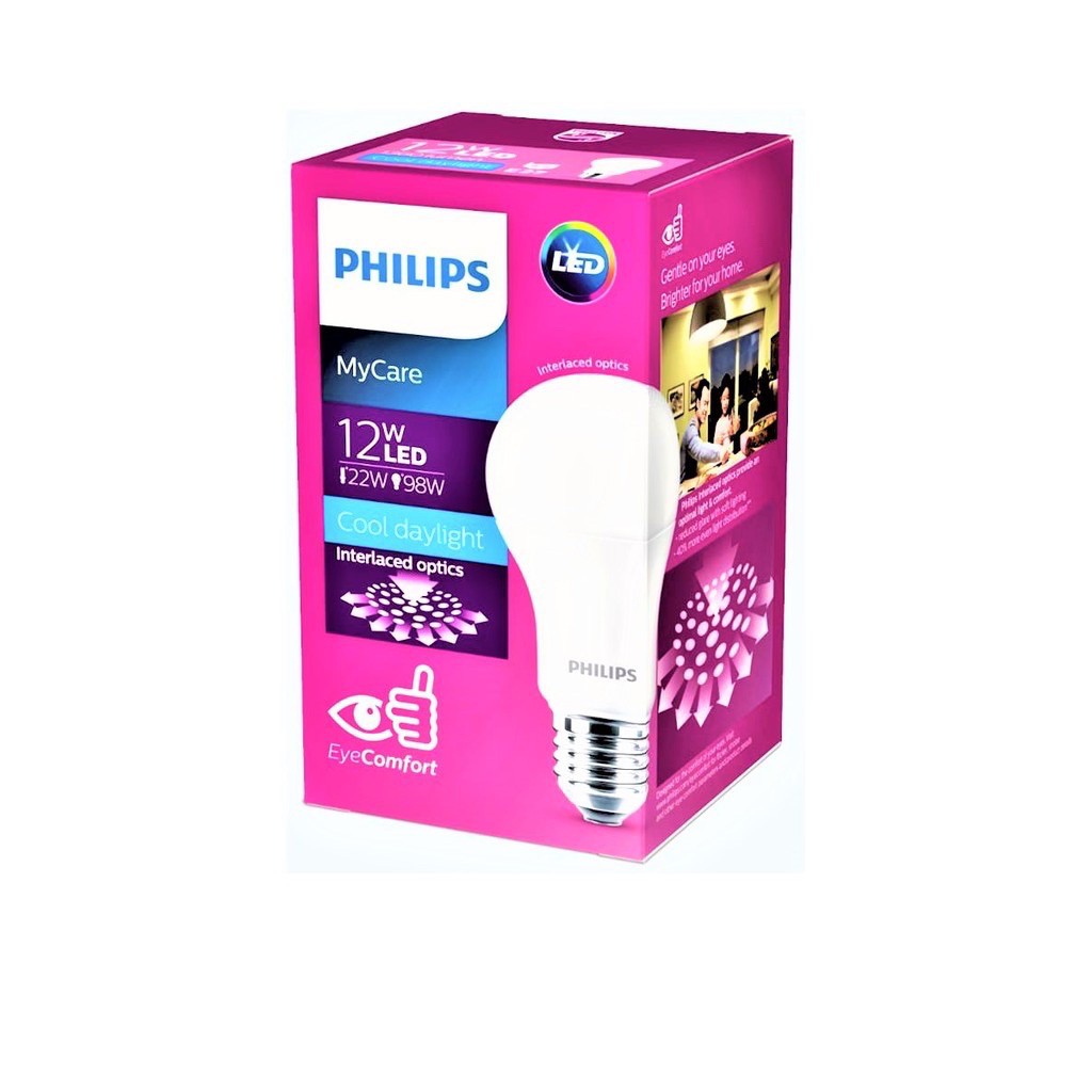 Philips LED Bulb MyCare 12W หลอดไฟ ฟิลิปส์ 12วัตต์ ขั้วหลอดไฟ E27 หลอด led แสงขาว/คลูไวท์/วอร์ม ...