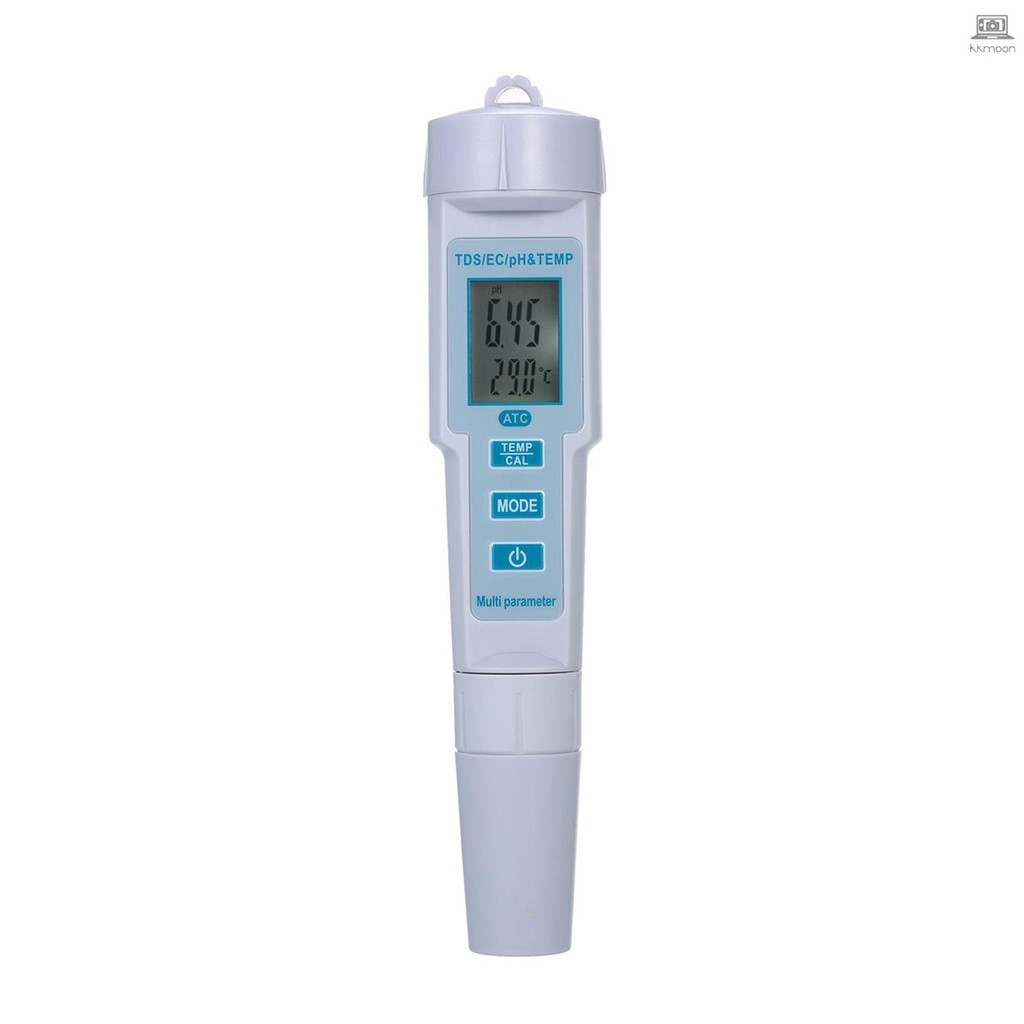4 in 1 Water Quality Tester pH/EC/TDS/Temperature Meter IP55 Waterproof ...