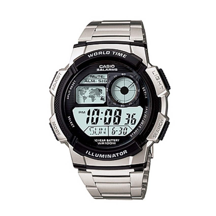 Casio Sport นาฬิกาข้อมือผู้ชายสายสเตนเลส รุ่น AE-1000WD-1A | Shopee ...