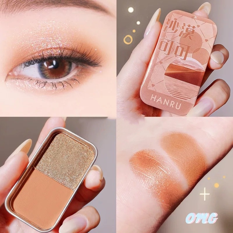 HANRU พาเลตต์อายแชโดว์ 2 สี เนื้อแมตต์ ชิมเมอร์ โทนสีธรรมชาติ | Shopee ...