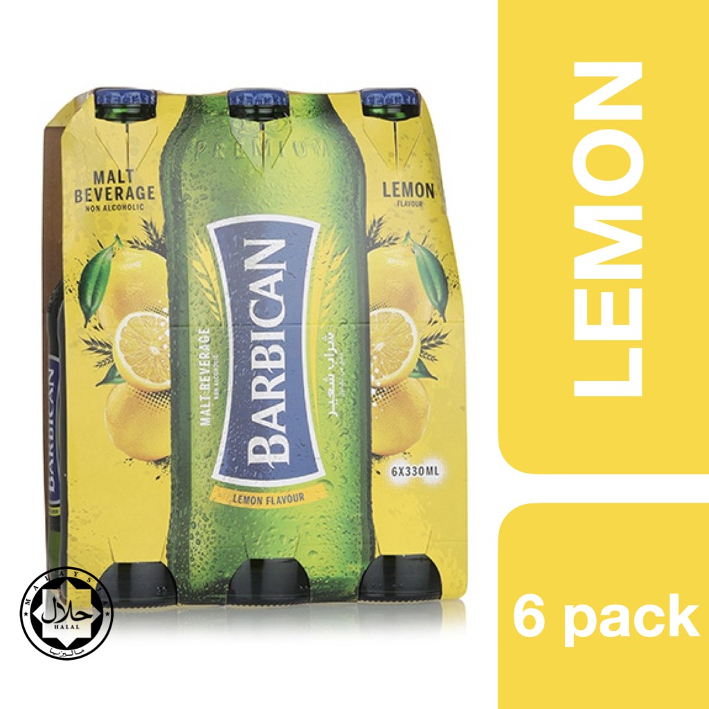 Barbican Malt Beverage Lemon Flavour 330ml x 6 ++ บาร์บิคาน เครื่องดื่ม ...