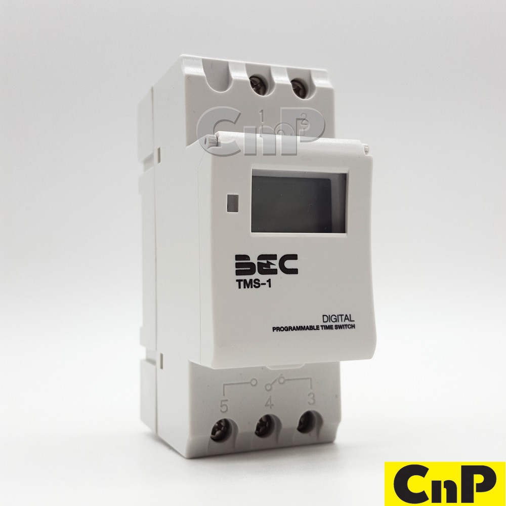 BEC ไทม์เมอร์ นาฬิกาตั้งเวลาดิจิตอล มีแบตเตอร์รี่สำรองไฟ (Timer Switch) รุ่น TMS-1 | Shopee Thailand