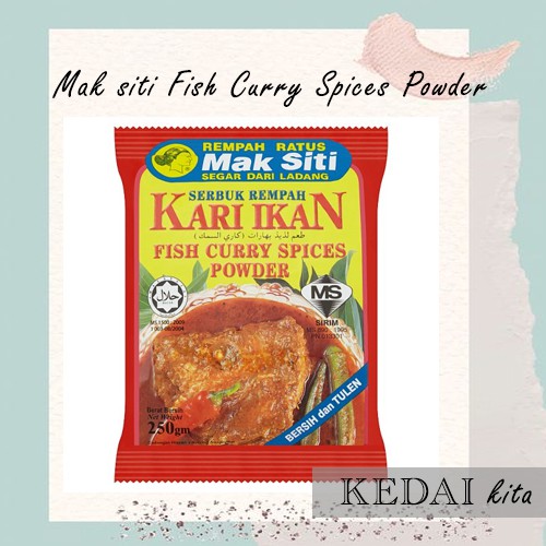 MAK SITI FISH CURRY SPICES POWDER 250GRAM (HALAL) | Shopee Thailand