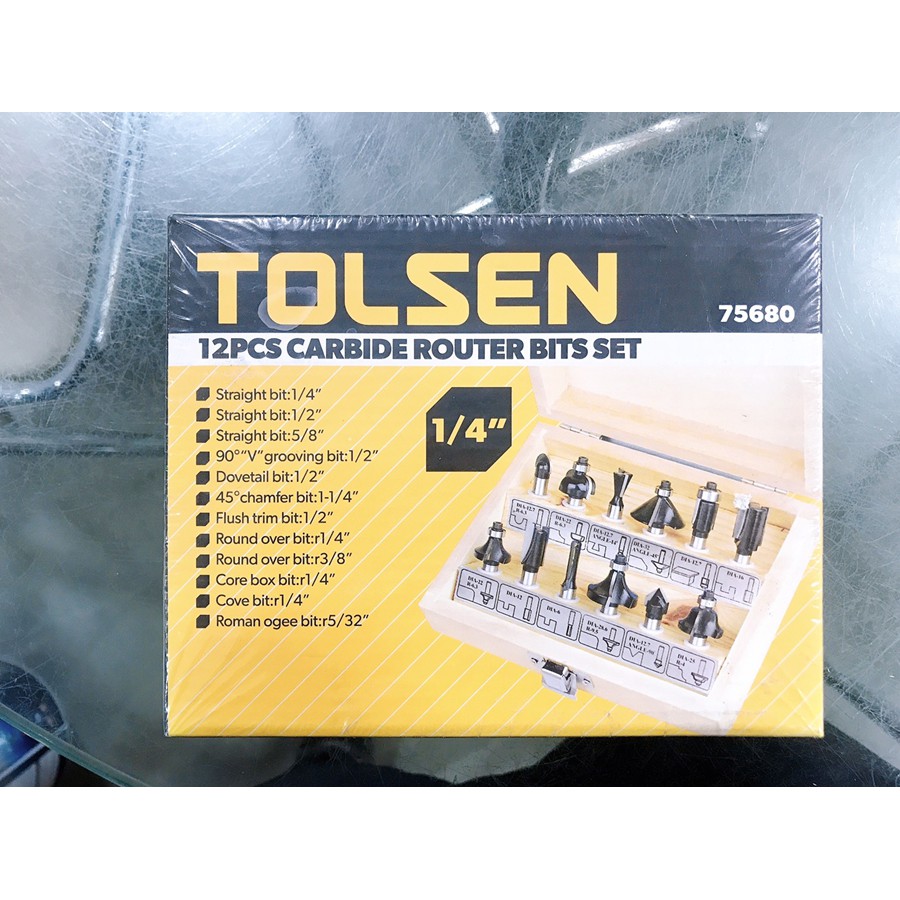 ชุดดอกเร้าเตอร์แกนเล็ก TOLSEN 75680 (12PC/ST) | Shopee Thailand