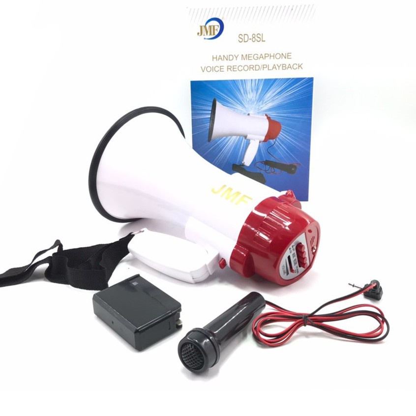 JMF โทรโข่ง รุ่น SD-8SL ขนาด 6 นิ้ว Megaphone 25 W (แถมถ่านชาร์จ+แถมไมค์) | Shopee Thailand