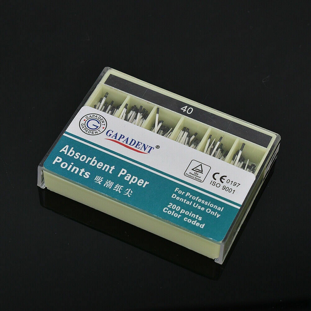 200Pcs/Box Dental Absorbent Paper Points Root Cancel Endodontics Cotton ...