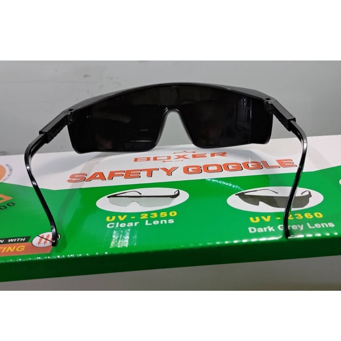 แว่นเชื่อม แว่น ตาเชื่อมเหล็ก อ๊อก ตาเชื่อม ดำ กันแสงเชื่อม ตา กรองแสง แว่นกันสะเก็ด BOXER ...