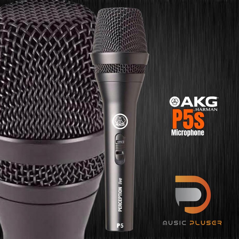 AKG P5s Microphone ไมโครโฟนไดนามิก งานคุณภาพ พร้อมปุ่มเปิด-ปิด งานแข็งแรงทนทาน ของแท้ พร้อม ...