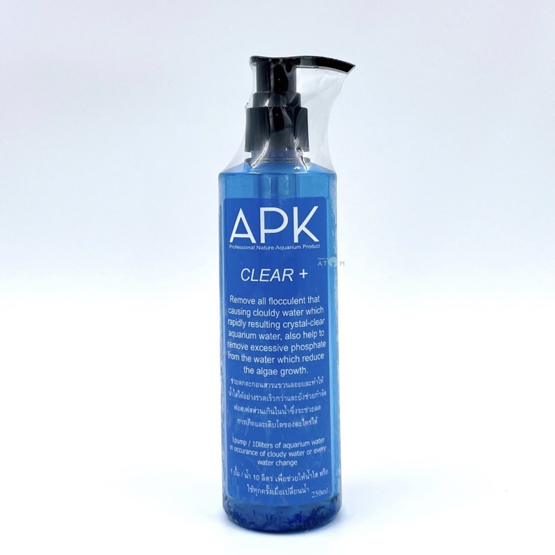 (พร้อมส่ง) ปุ๋ยไม้น้ำ APK CLEAR+ 250 cc ช่วยให้น้ำใสอย่างรวดเร็ว ...