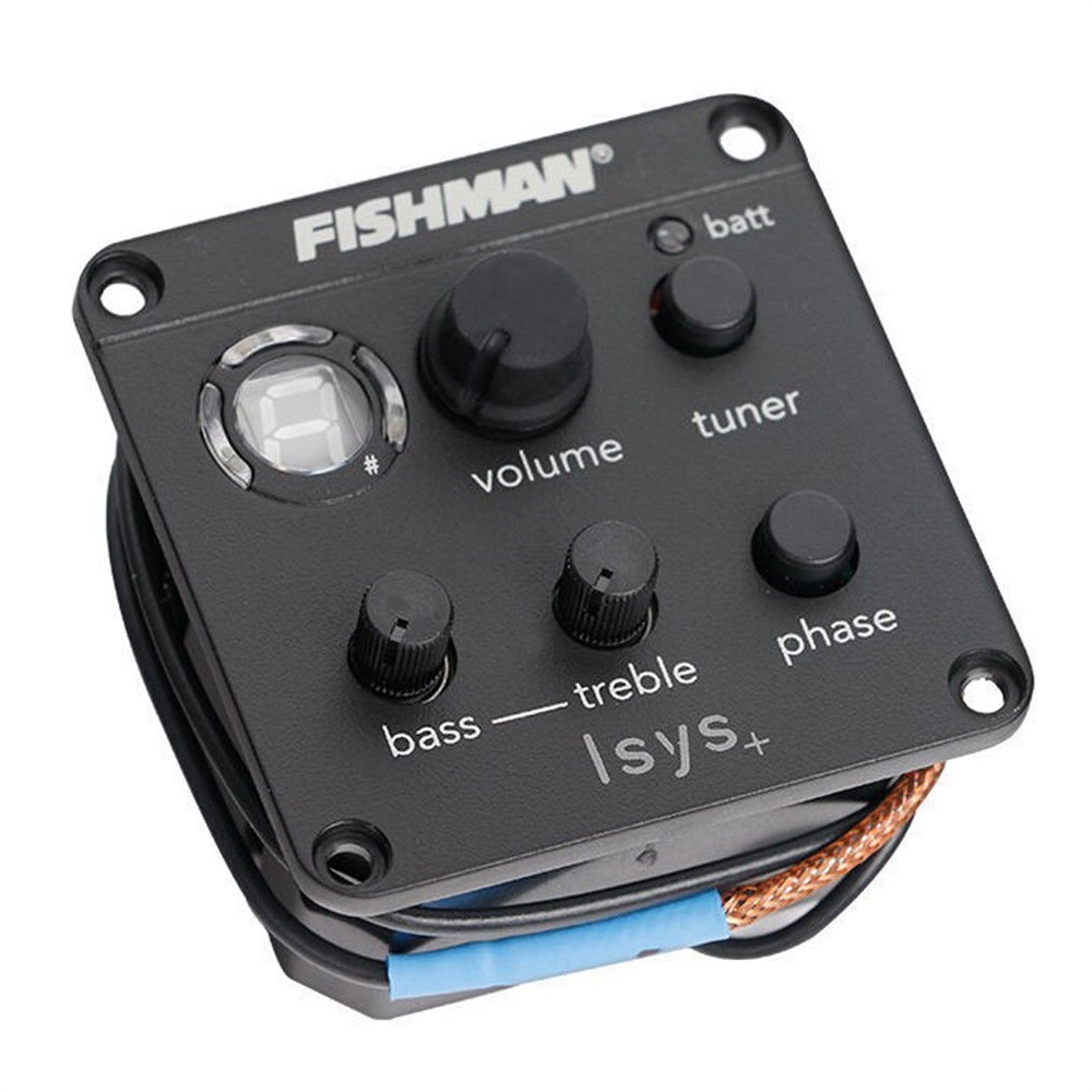 FISHMAN ISYS+ Acoustic Guitar Pickup Piezo onboard Preamps EQ Tuner ...