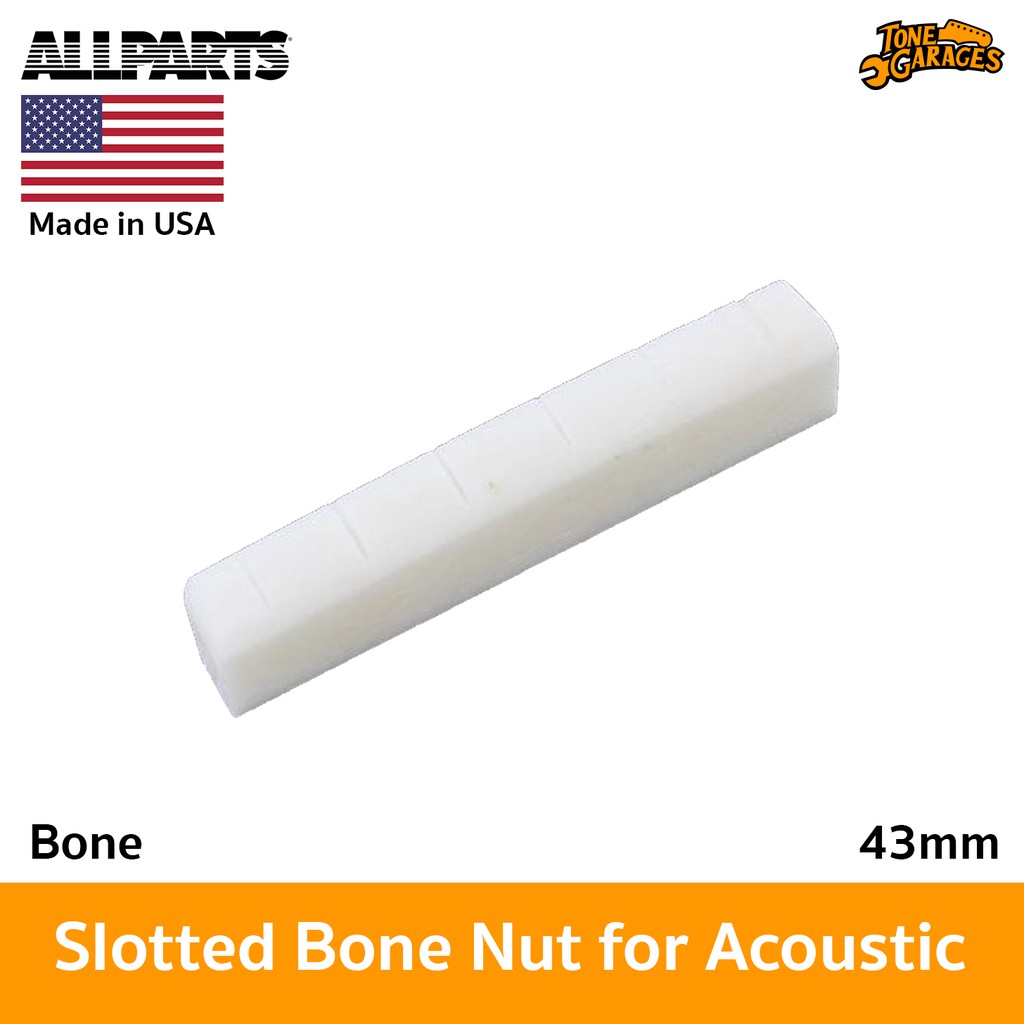 Allparts Slotted Bone Acoustic Nut 43mm นัทกระดูกสำหรับกีต้าร์โปร่ง อคู ...