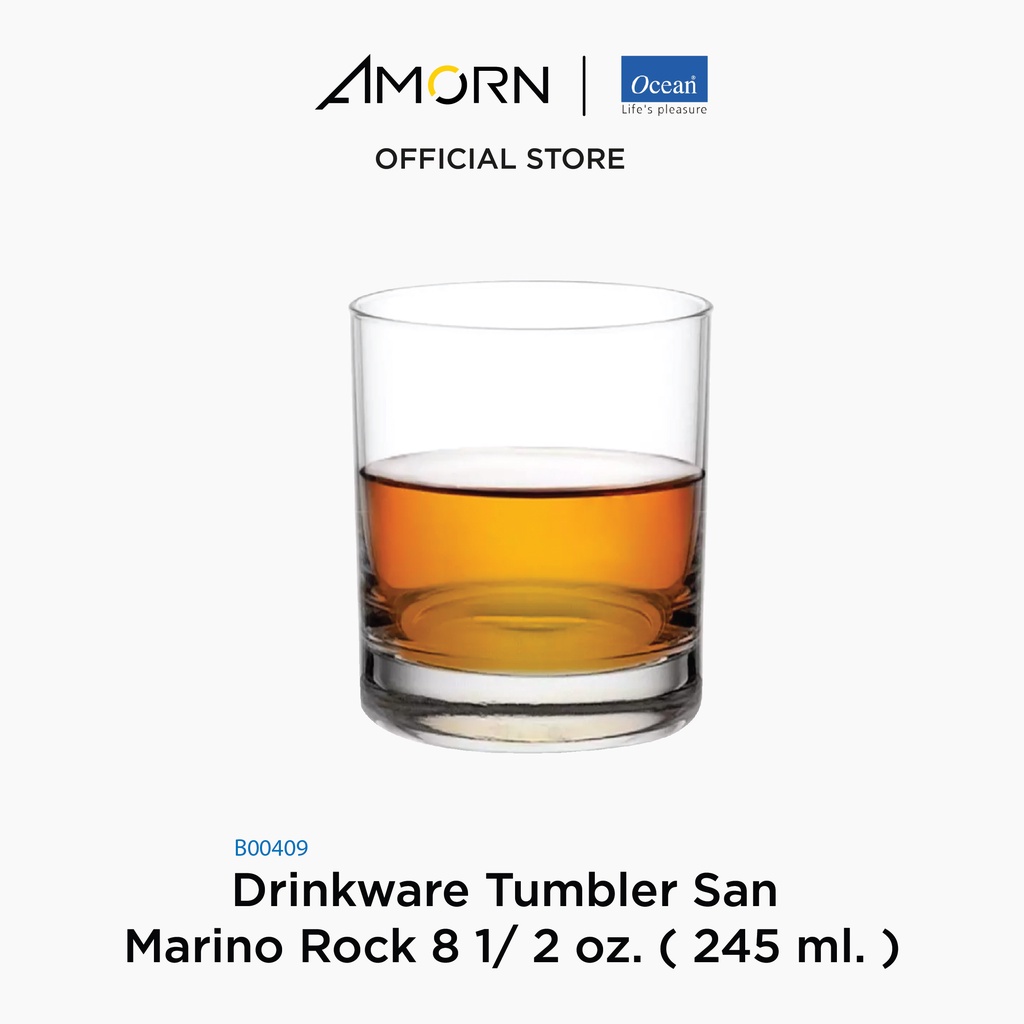 AMORN-(Ocean) B00409 Rock San Marino 8 1/2oz. (245ml.) - แก้วน้ำ แก้ว ...