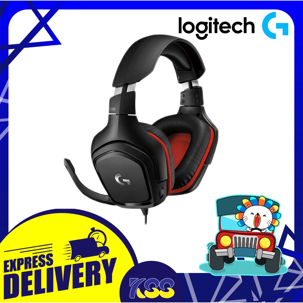 หูฟังเกมมิ่ง หูฟังเล่นเกมส์ Logitech G331 Gaming Headset Stereo Black/Red รับประกัน 1 ปี ...
