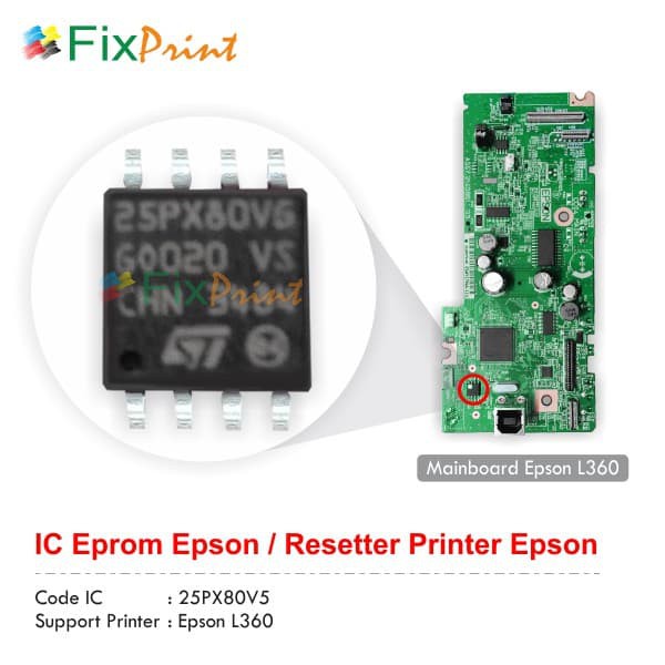Ic Eprom Eeprom Epson L360 Resetter Counter เมนบอร์ดเครื่องพิมพ์ L360 ...
