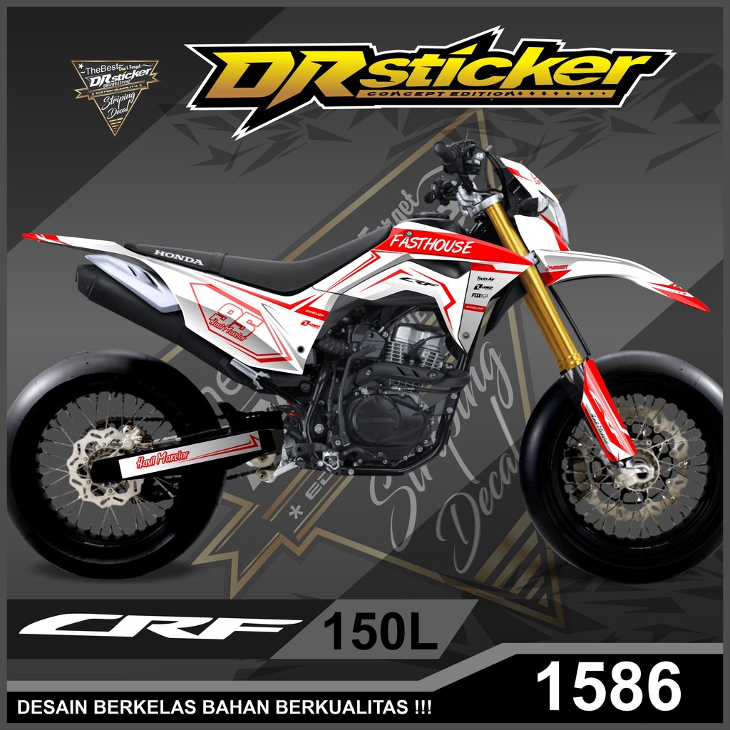 สติกเกอร์ ลายกราฟฟิค Dekal CRF 150L เต็มตัว รถจักรยานยนต์ Honda CRF Fasthouse พร้อมไม้พาย CRF ...