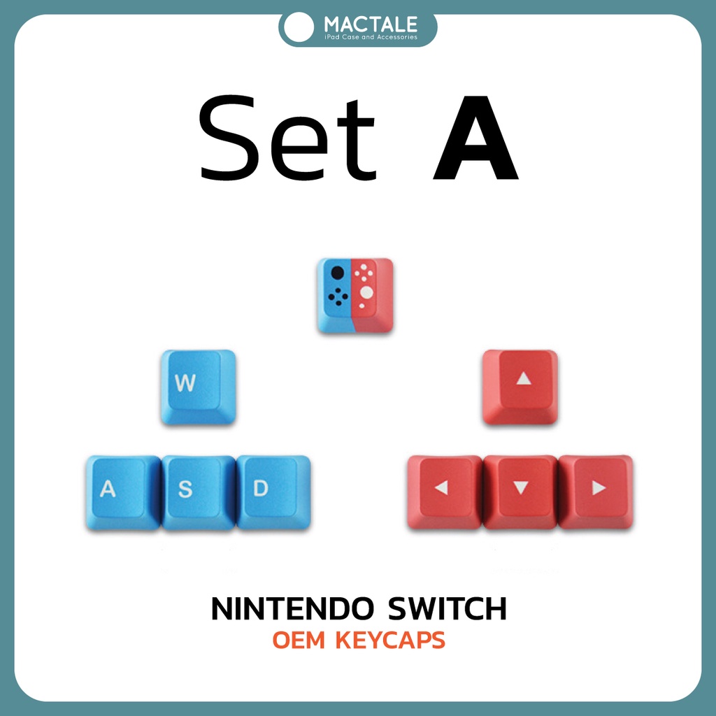 Mactale Nintendo Keycaps WASD ESC คีย์แคป นินเทนโด set 19 key High OEM ...