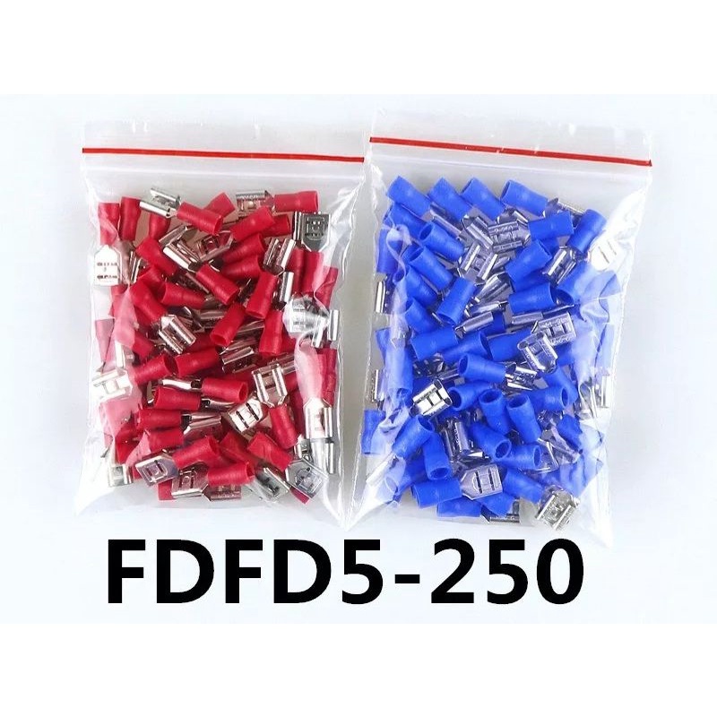 FDD2-250เมีย หางปลา ขั้วไฟฟ้า Crimp สำหรับ1.5-2.5mm2สายเชื่อมต่อสายไฟ ...