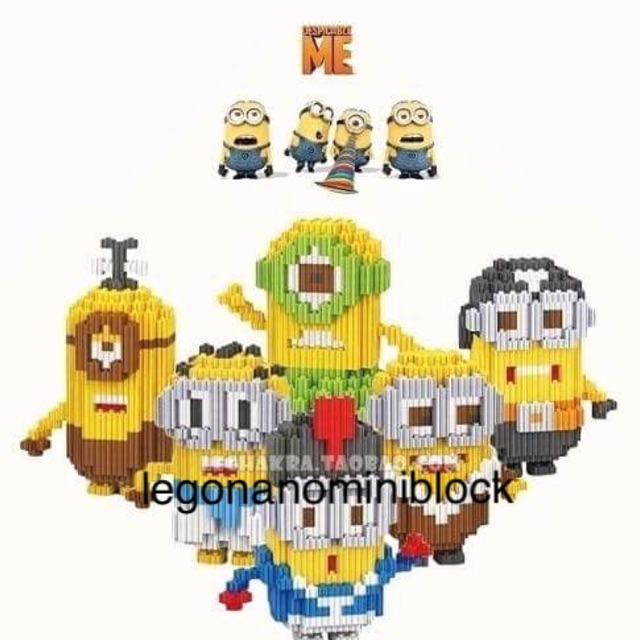 Legonano เลโก้ นาโน lego nano nanoblock set minion เฟือง 6 กล่อง ...