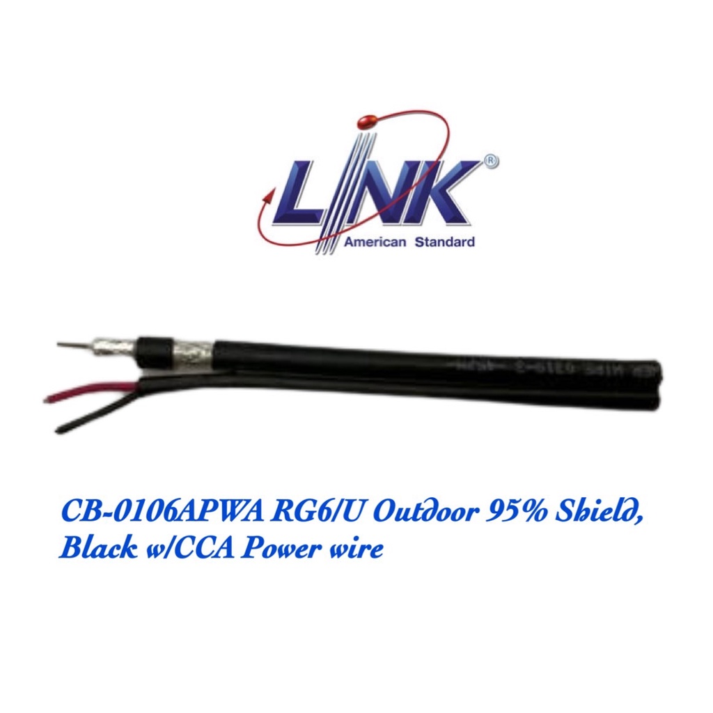 LINK สาย RG6 Power Outdoor สายกล้องวงจรปิด CCTV ยาว 500เมตร รุ่น CB ...