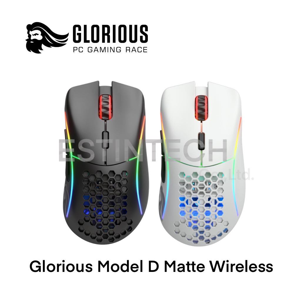 MOUSE (เมาส์) Glorious Model D Wireless Matte Black / White ของใหม่ประกัน 2ปี | Shopee Thailand